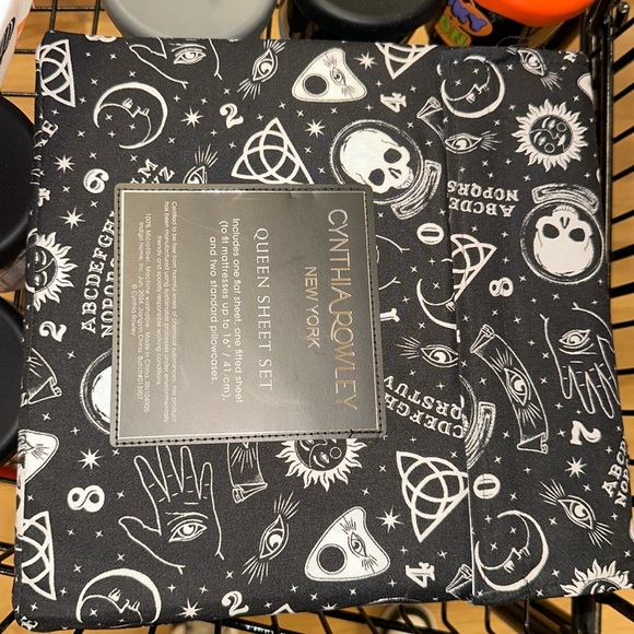 Cynthia Rowley | Bedding | Cynthia Rowley Black Sheet Set Stars Moon ...